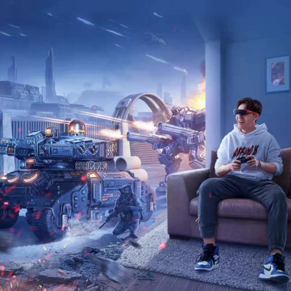 AR Smart Glasses 120" Screen with 1080P OLED Dual Display - Awessories