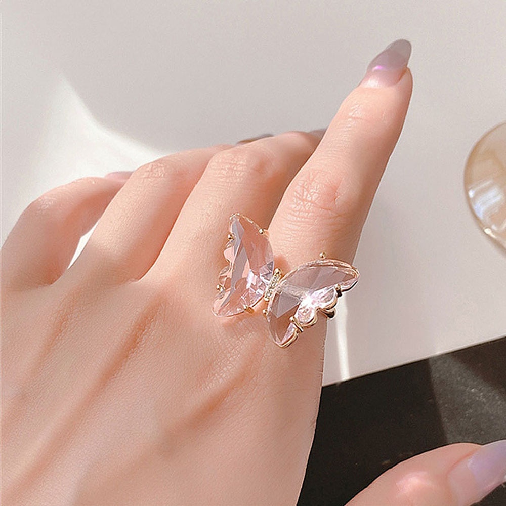 Crystal Butterfly Ring - Awessories