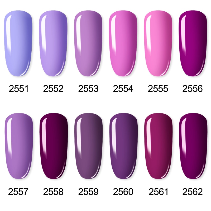 Gel Nail Polish Purple Color Series 7 ml - Awessories