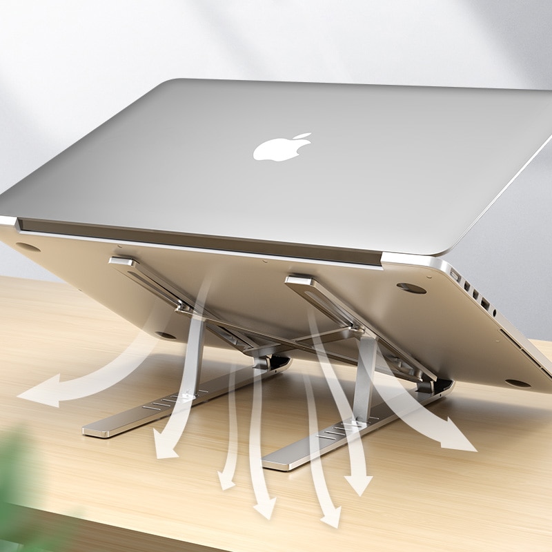 Adjustable Anti-Slip Aluminum Laptop Holder - Awessories