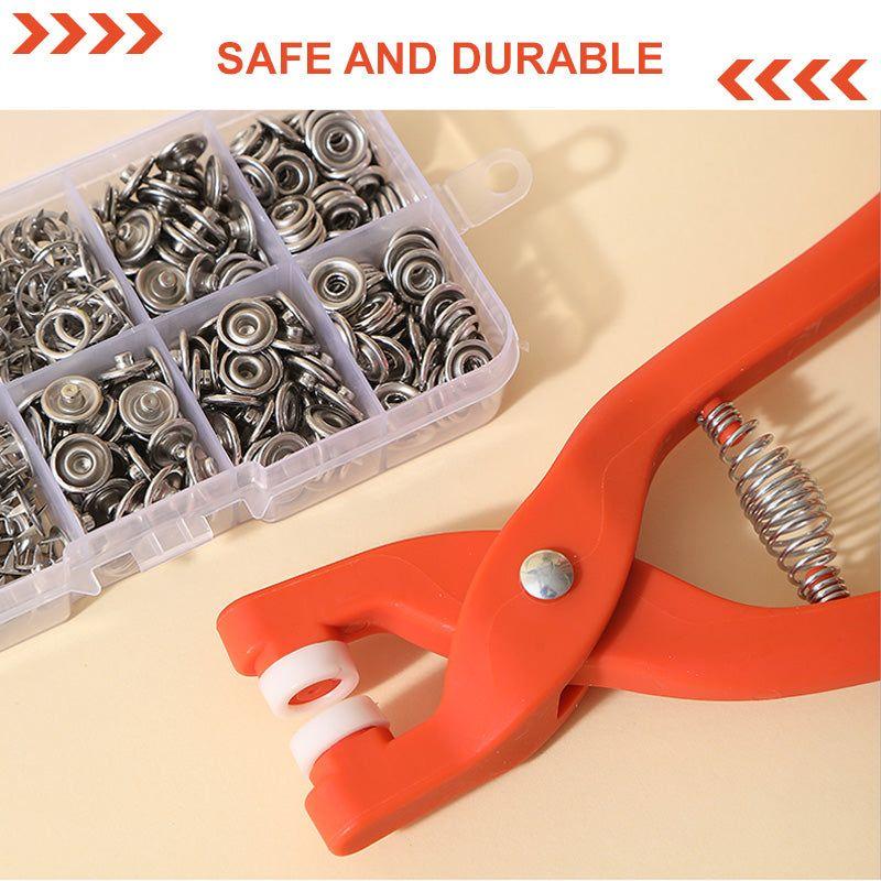 Metal Snap Buttons with Fastener Pliers Tool Kit - Awessories