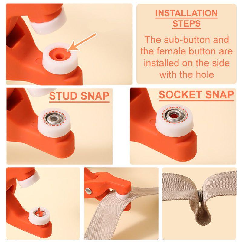 Metal Snap Buttons with Fastener Pliers Tool Kit - Awessories