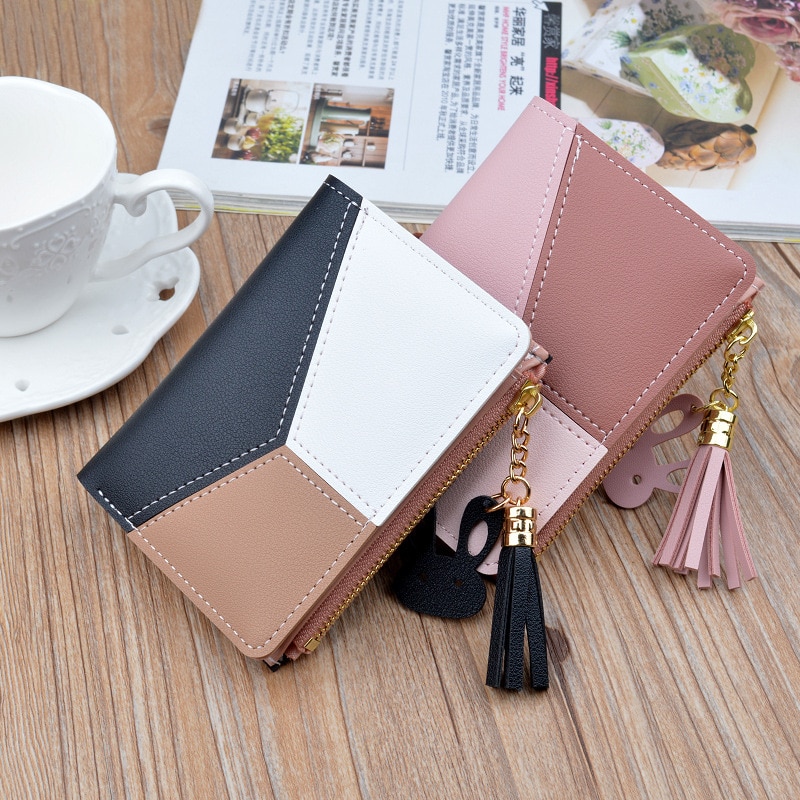 Patchwork Trendy Panelled Wallets - Awessories