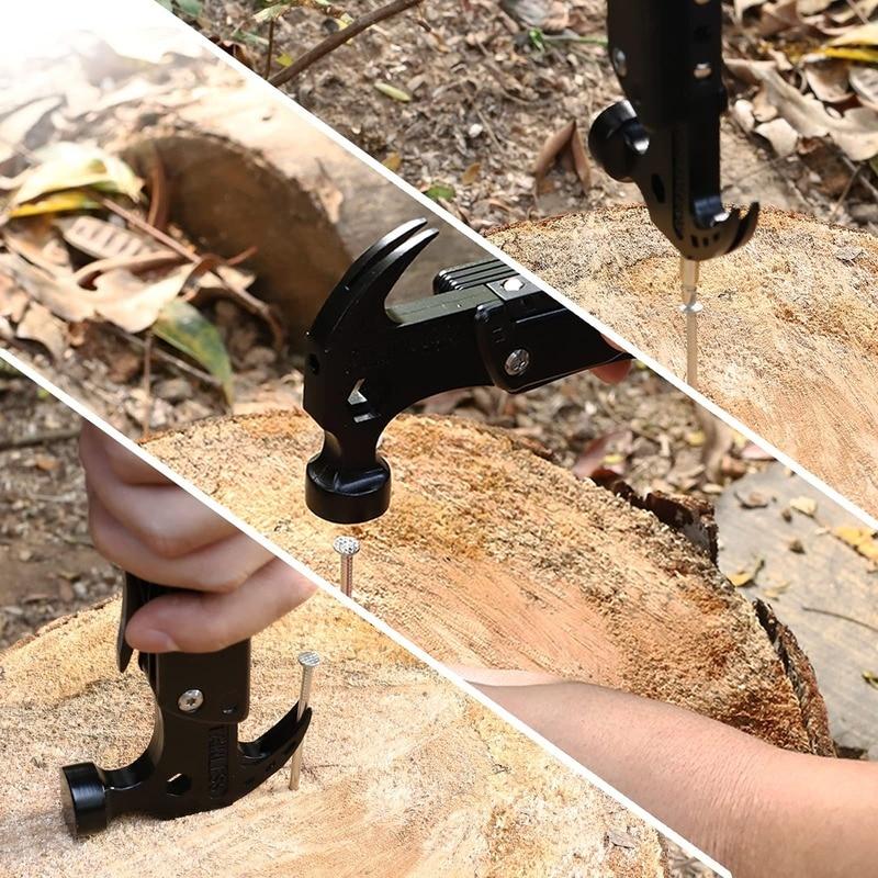 Portable MultiTool With Hammer, Screwdrivers, Nail Puller - Awessories