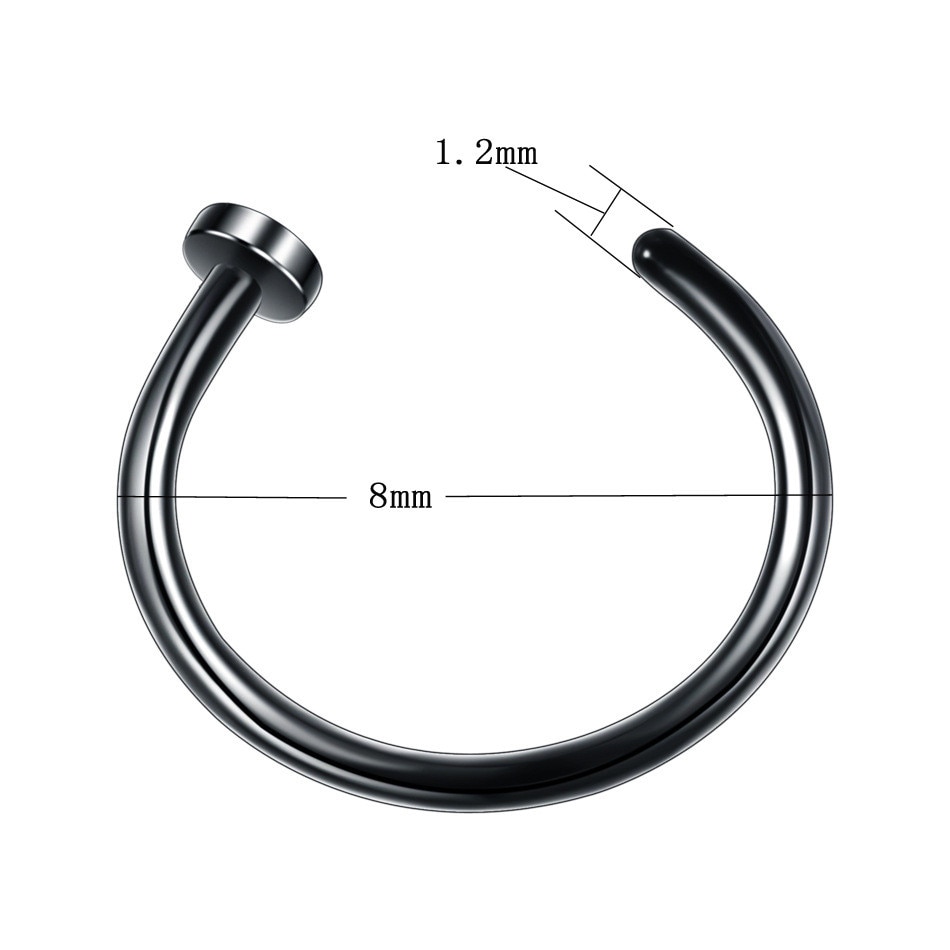 Punk Stainless Steel Nose Ring - Awessories