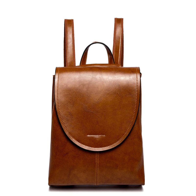 Vintage Women's Genuine Leather Backpack - Awessories