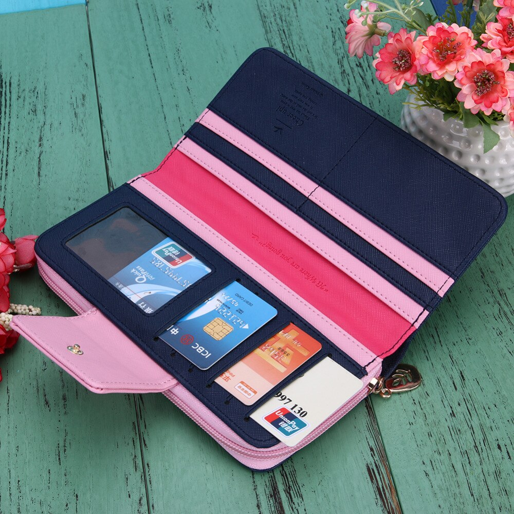 Women's Colorful Leather Wallet - Awessories