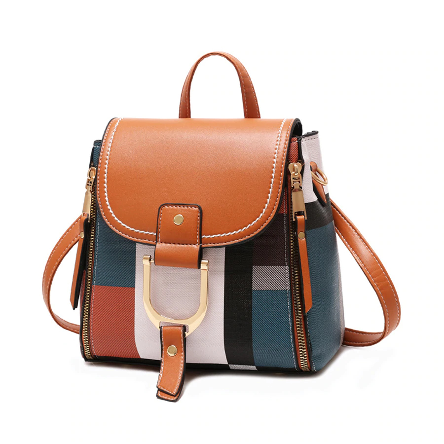 Women's Mini Leather Backpack - Awessories