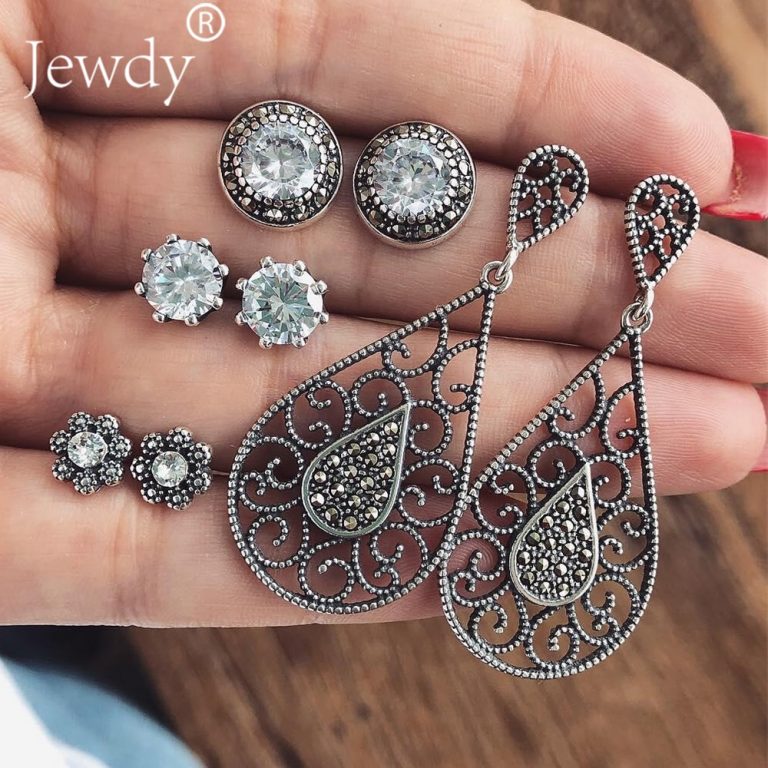 Set Women's Crystal Bohemian Stud Earrings - Home Goods, Clothing & Accessories Online | Awessories