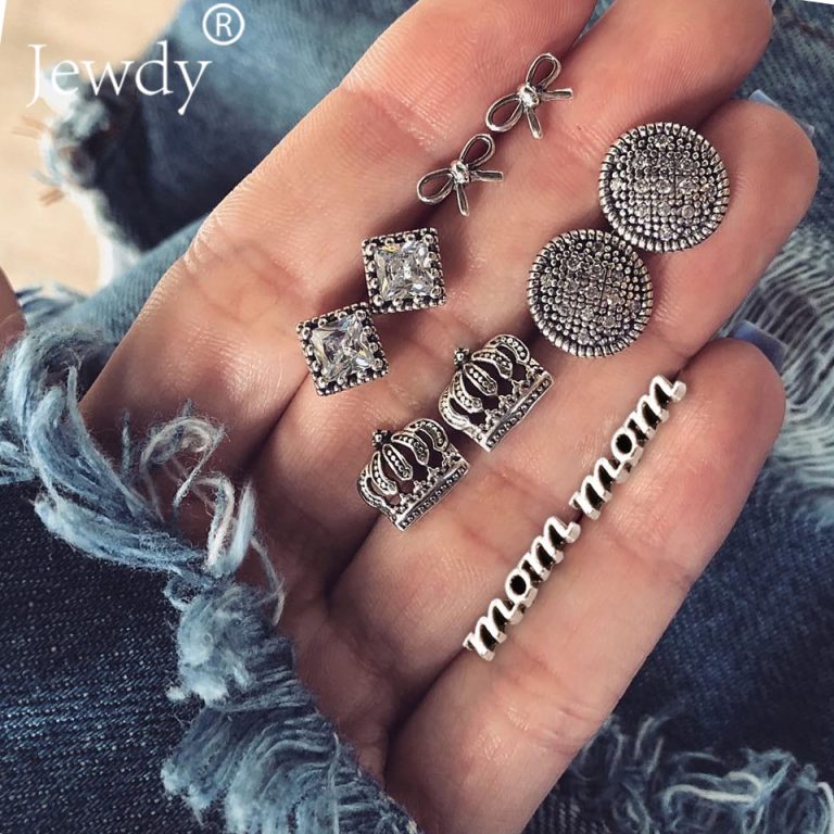 Set Women's Crystal Bohemian Stud Earrings - Home Goods, Clothing & Accessories Online | Awessories