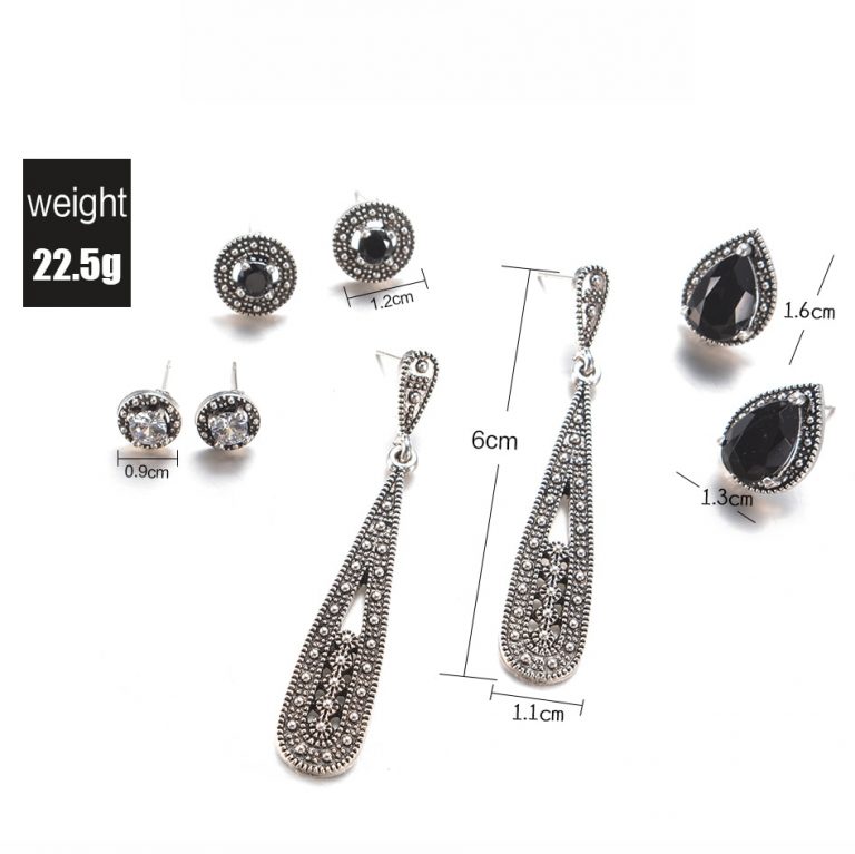 Set Women's Crystal Bohemian Stud Earrings - Home Goods, Clothing & Accessories Online | Awessories