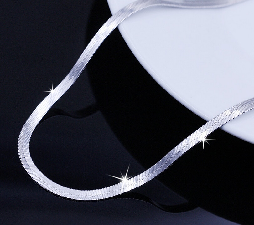 Silver Flat Chain Necklace - Home Goods, Clothing & Accessories Online ...