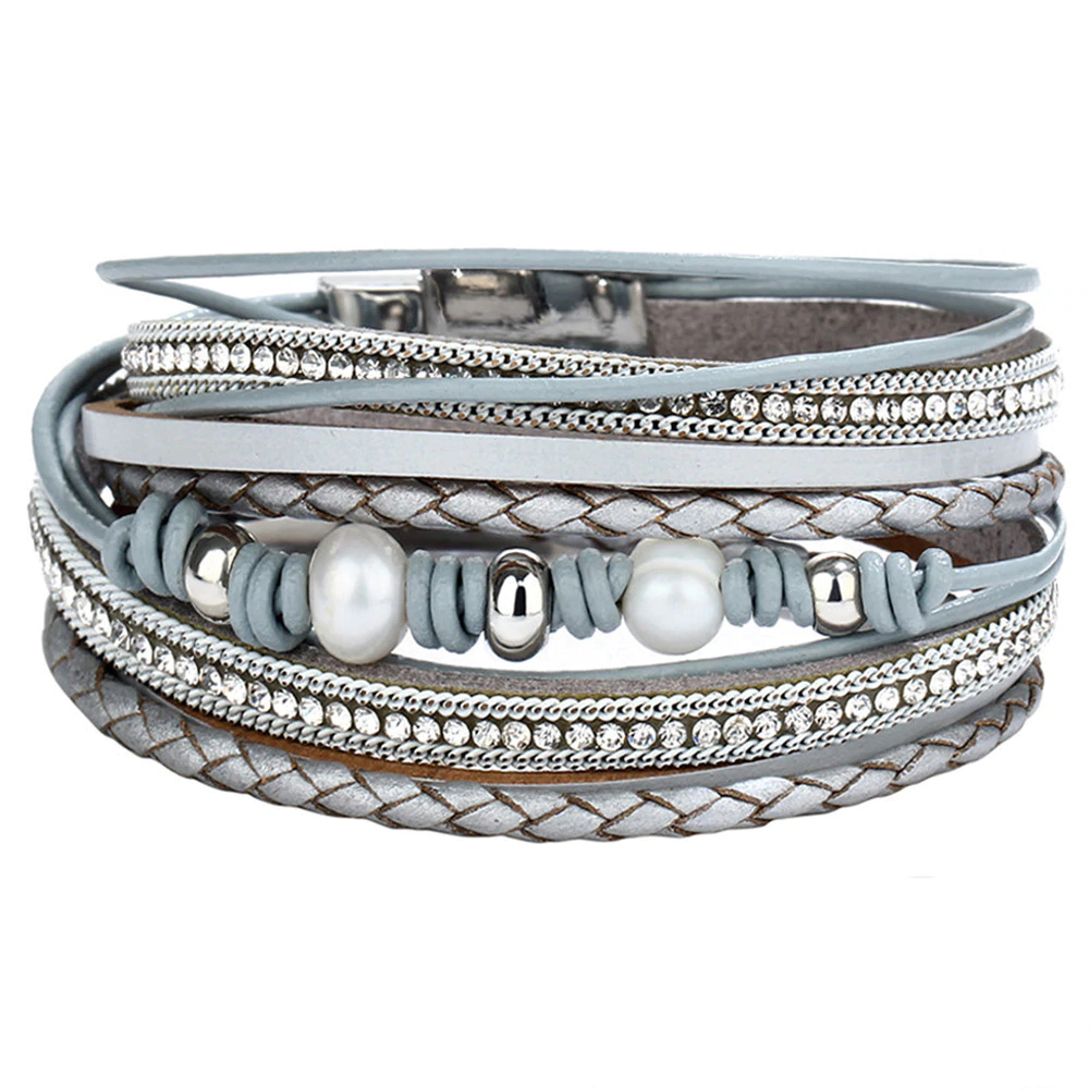 Women's Design Vintage Multiple Layer Leather Bracelet - Home Goods ...