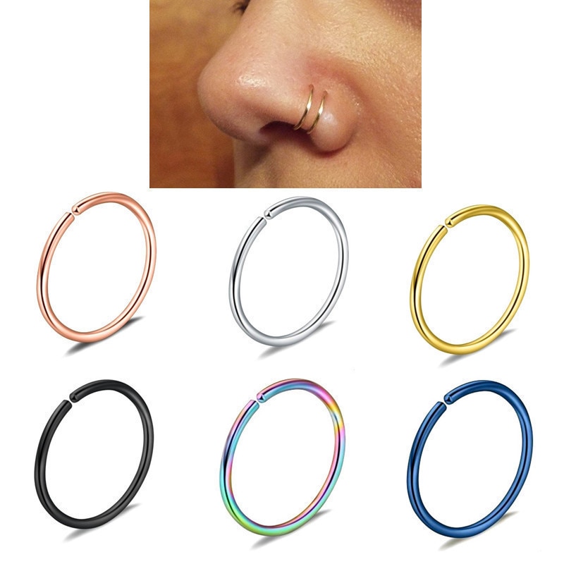 Punk Stainless Steel Nose Ring - Home Goods, Clothing & Accessories ...
