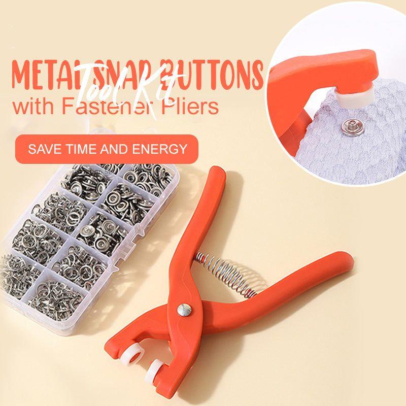 Metal Snap Buttons with Fastener Pliers Tool Kit - Awessories